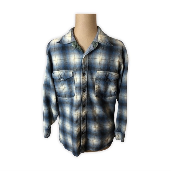 Pendleton | Shirts | Vintage 96s Pendleton Board Shirt Blue Flannel ...